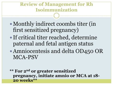 Rh Rhesus Isoimmunization Pptx