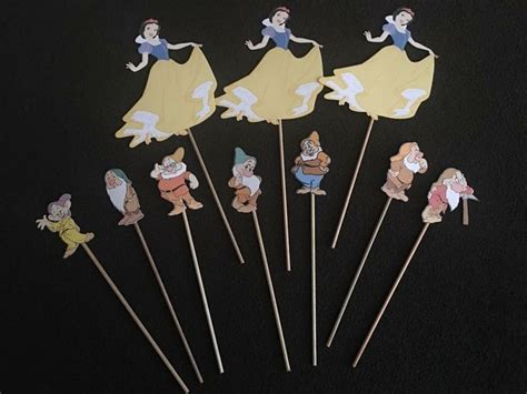 Snow White And The Seven Dwarfs Center Piece Sticks Made By Amaya