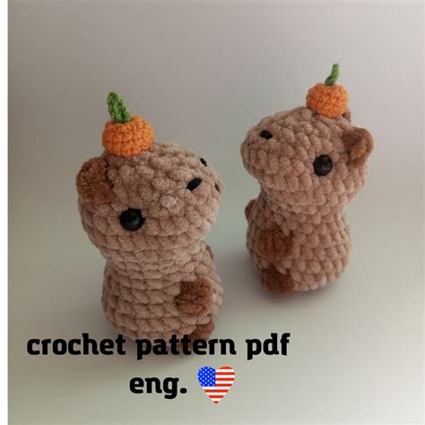 Capybara Crochet Pattern Amigurumi Capybara Pdf Inspire Uplift