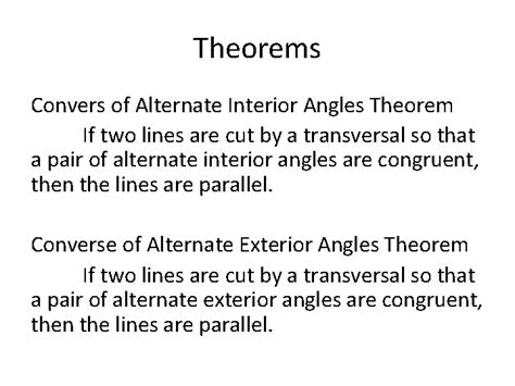 Lesson Proving Lines Parallel The Converse