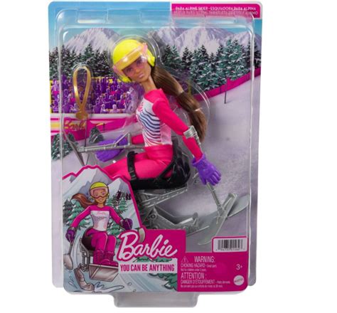 Barbie du kan bli vad som helst skidsports docka Para Alpin Dockor Dockor Docktillbehör