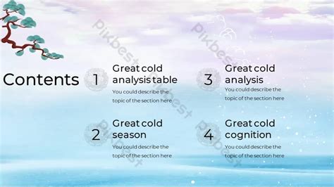Creative Twenty Four Solar Terms Great Cold Ppt Templates Powerpoint Pptx Template Free