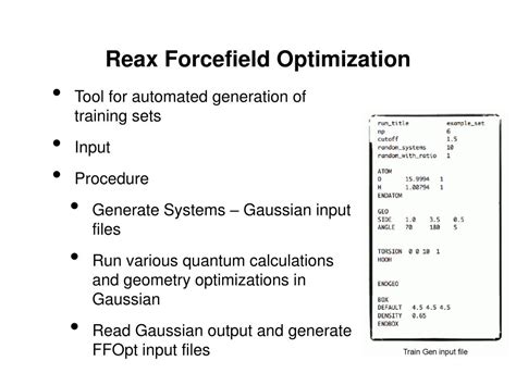 Ppt Reactive Molecular Dynamics Progress Report Powerpoint