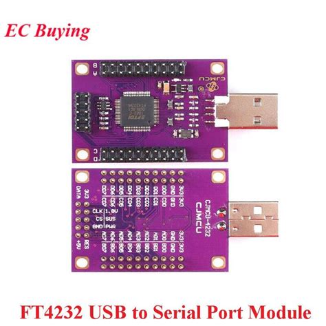 FT4232 Four Channel USB To Serial Port UART SPI I2C JTAG RS232 RS485 RS422 Module 4 Channel