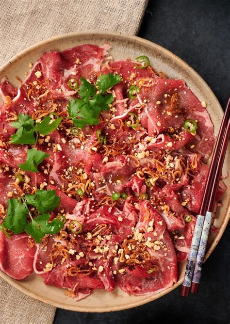 Carpaccio Asian Style Glebe Kitchen Asian Recipes Beef Recipes Cooking Recipes Beef