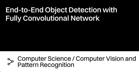 End To End Object Detection With Fully Convolutional Network