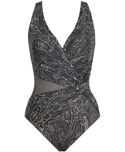 Miraclesuit Womens Sultana Circe Printed Tummy Control One Piece
