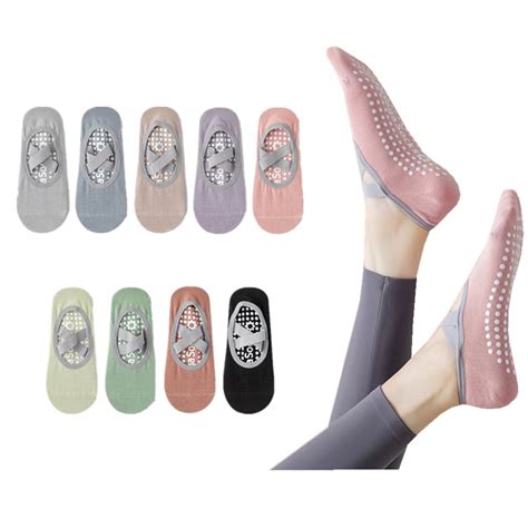 Grippy Pilates Socks For Women Non Slip Yoga Socks For Barre Barefoot