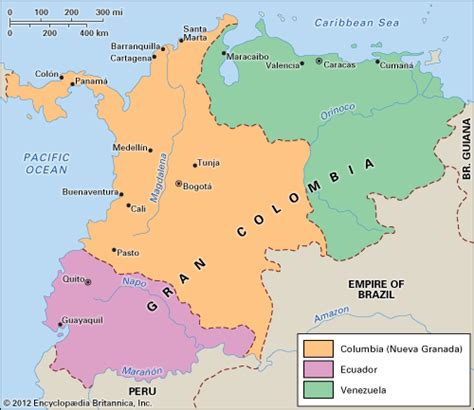UBICACIÓN DE LA GRAN COLOMBIA LA GRAN COLOMBIA