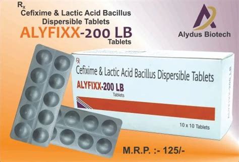 Alyfixx 200 Lb Cefixime 200mg Lactic Acid Bacillius At ₹ 1250box In Baddi