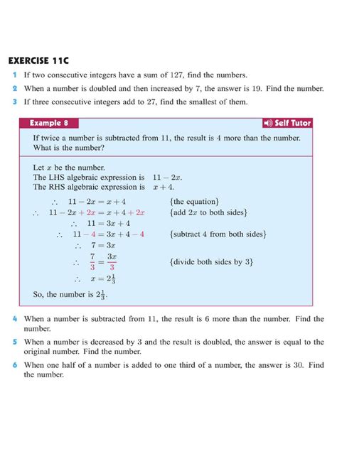 Algebra Revision Worksheet Pdf