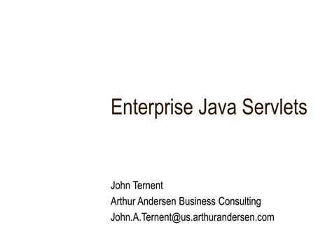 Ppt Enterprise Java Servlets Powerpoint Presentation Free Download