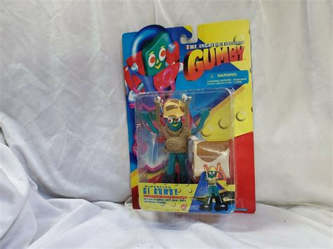 Gumby 7 Inch Action Figure G I Gumby With Helmet And Parachute