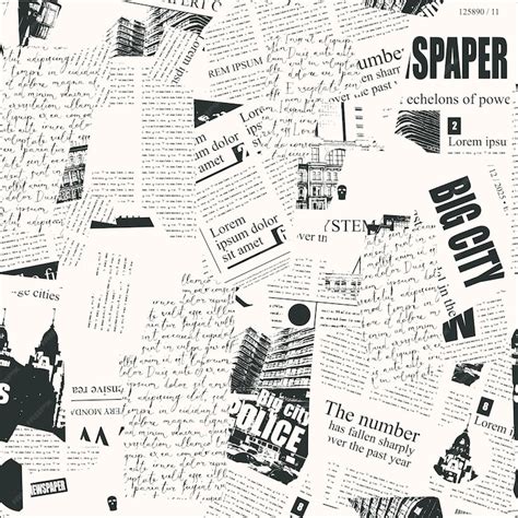 Seamless Background With Collage Of Newspaper Premium Ai Generated Vector