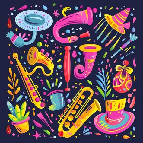 Vibrant Musical Instruments And Festive Decor Jiffy Designs
