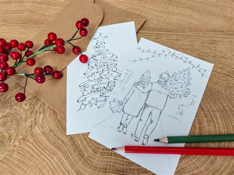 Коледни картички за оцветяване с Любов Handmasters Bg