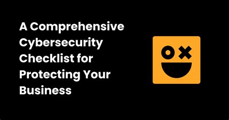 Cybersecurity Checklist Checklist Gg