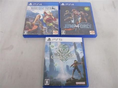 同梱可 品 ゲーム プレイステーション4 Ps4ソフト ワンピースオデッセイ ワールドシーカー Jump Force 3点ps4ソフト