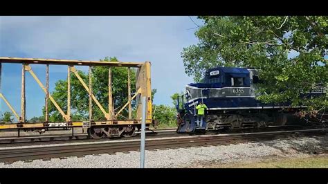 Lsrc 6303 And Lsrc 6355 Working Saginaw Yardsouthbound Bridgeport Youtube