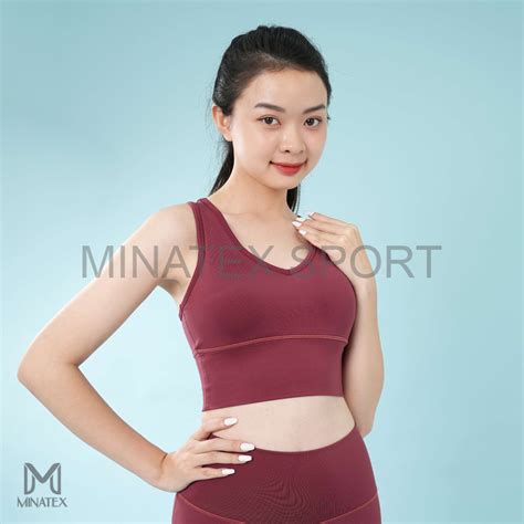 MINATEX - B7 - Áo bra tập gym yoga chất đanh mịn, có mút đi kèm tháo ...