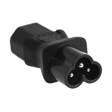 IEC Pin C Female To C Male Cloverleaf Plug AC Power Adapter Converter In Connectors
