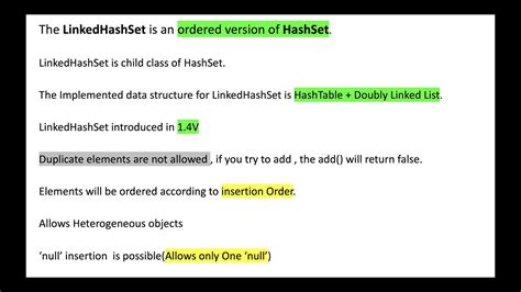 LinkedHashSet Collection Framework YouTube