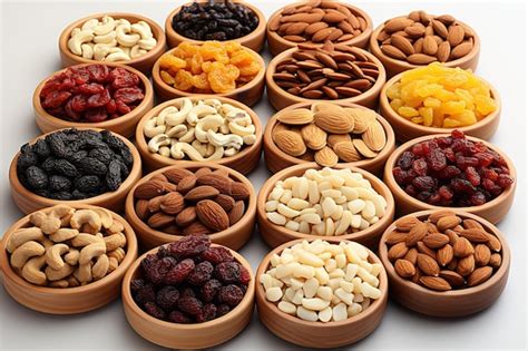 Nozes mistas composição frutas secas e frutos secos saudáveis
