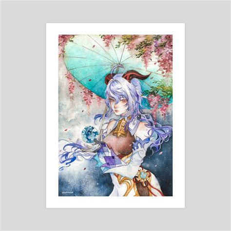 Genshin Impact Ganyu An Art Print By Gryffee Inprnt