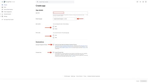 App As Paid Or Free On Google Play And Tick Mark The Developer Program Policies And Us Export