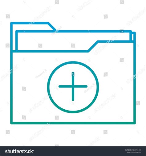 Degraded Line File Folder Documents Papers Stock Vector Royalty Free 1053703469 Shutterstock