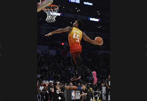 Jazz Rookie Mitchell Honors Carter Wins Slam Dunk Contest