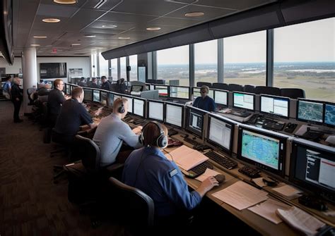Premium Ai Image Working As An Air Traffic Controller
