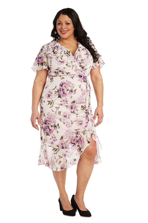Blushlavender Randm Richards 7776w High Low Plus Size Chiffon Dress For
