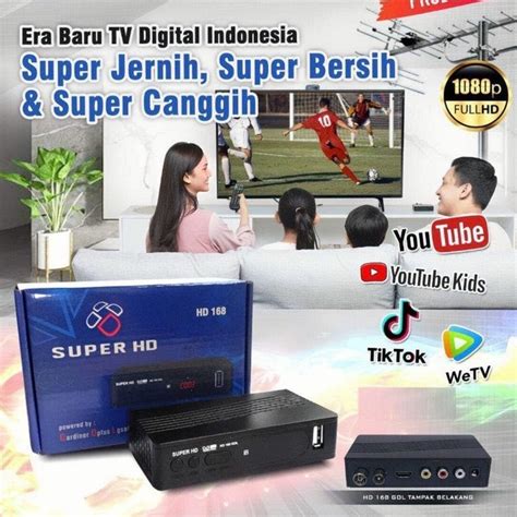 Jual Digital Stb Set Top Box Hd 168 Gol Super Hd Biru Set Top Box Dvbt2