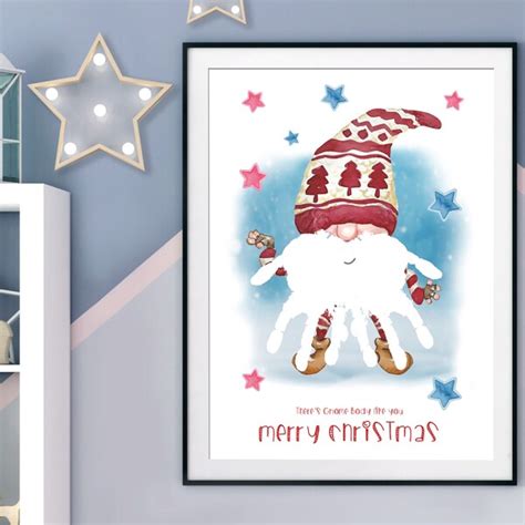Christmas Handprint Printable Gnome Etsy