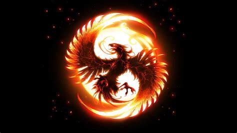 Hd Wallpaper Fantasy Animals Phoenix Artistic Bird Cloud Colorful