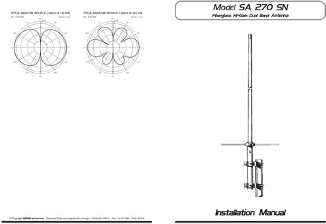 Sirio Antenne Sa 270 Sn Installation Manual Pdf Download Manualslib