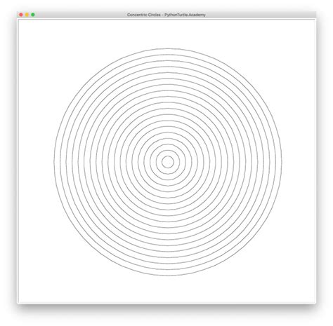 concentric circles python and turtle
