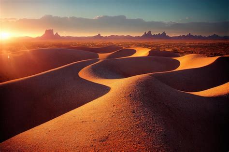 Premium Photo The Arid Landscape Of The Hot Sahara Desert Sand With