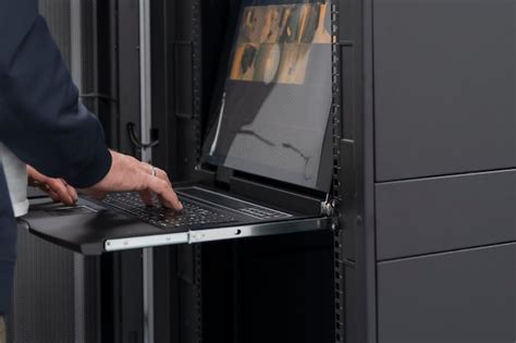 Premium Photo Close Up On Data Center Engineer Hands Using Keyboard