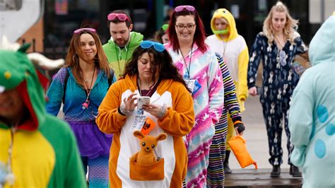 Adults Wearing Onesies For Michigan Bar Crawls Is Hot Growing Trend