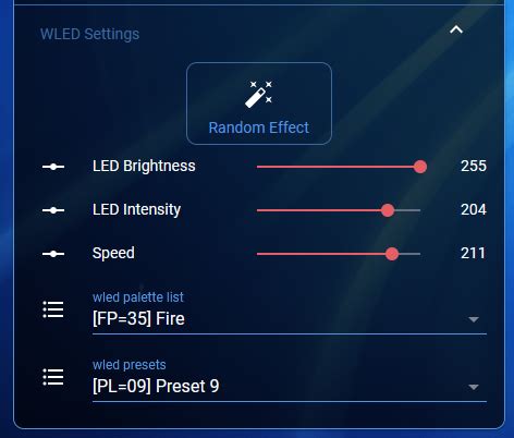 WLED Integration Is It Possible To Select Preset Configuration