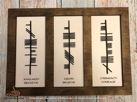 Ogham Script Full Bundle Sign Digital Cut File Irish Etsy