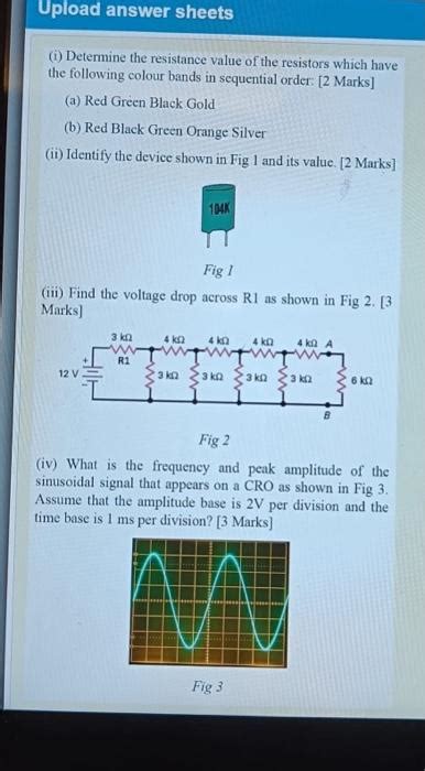 Solved Upload Answer Sheets Determine The Resistance Chegg Com