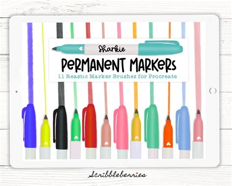 Permanent Markers Procreate Brushes Procreate Copic Brushes Procreate Fineliner Brushes