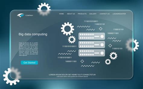 Big Data Computing Vektorkonzept Illustration Premium Vektor