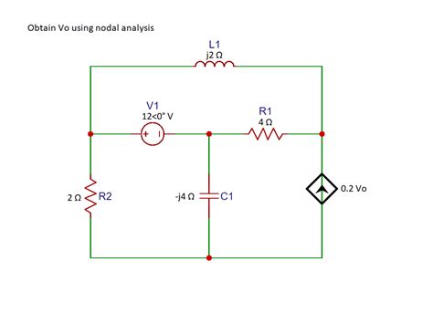 Solved Obtain Vo Using Nodal Analysis L1 J2 Ω V1 12