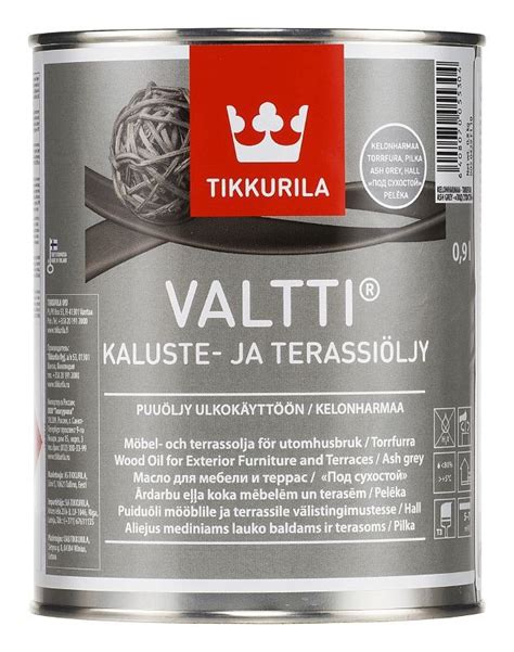 Масло за градинска мебел и тераса Valtti Terrace Oil пепеливо сиво 0,9л ...