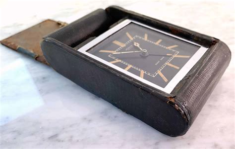 Serviced Jaeger Lecoultre Table Clock Travel Clock Alarm 8 Days