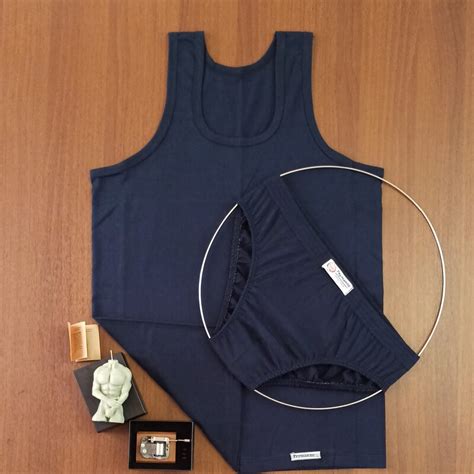 خرید و قیمت ست رکابی و شورت مردانه سوپر نخ پنبه اعلاء رنگ سرمه ای از